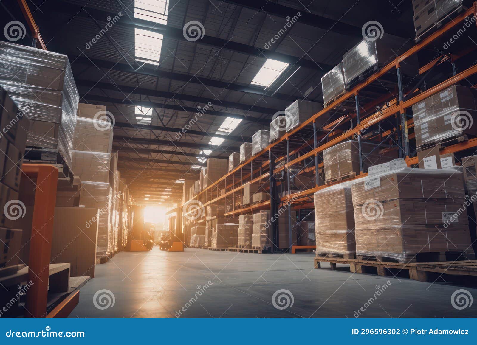 Parcel Sorting Room, Warehouse without People Stock Illustration ...