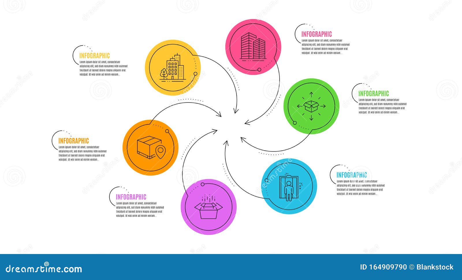 Skyscraper Timeline Infographic. Cartoon Vector | CartoonDealer.com ...
