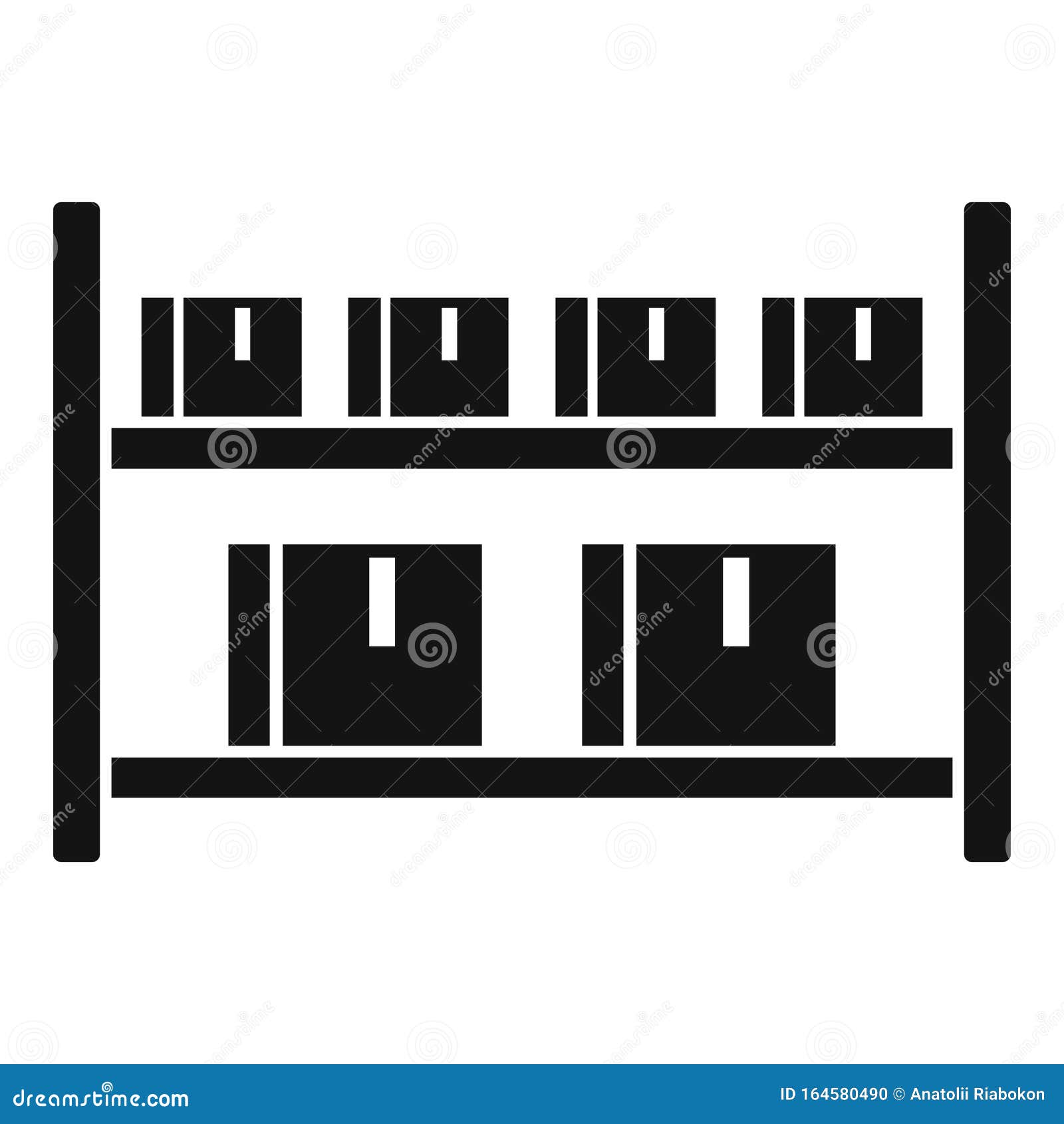 Parcel Warehouse Rack Icon, Simple Style Stock Vector - Illustration of ...