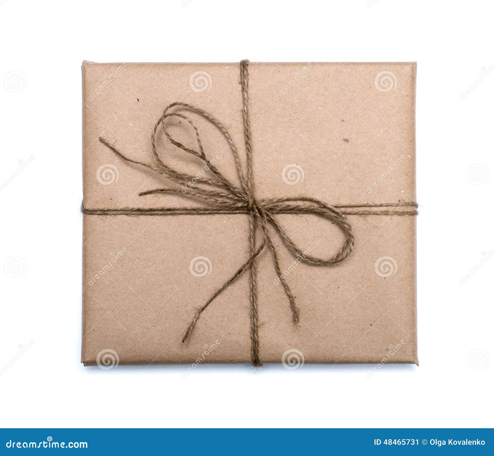 Parcel Wrapped with Brown Kraft Paper Stock Image - Image of packaging ...
