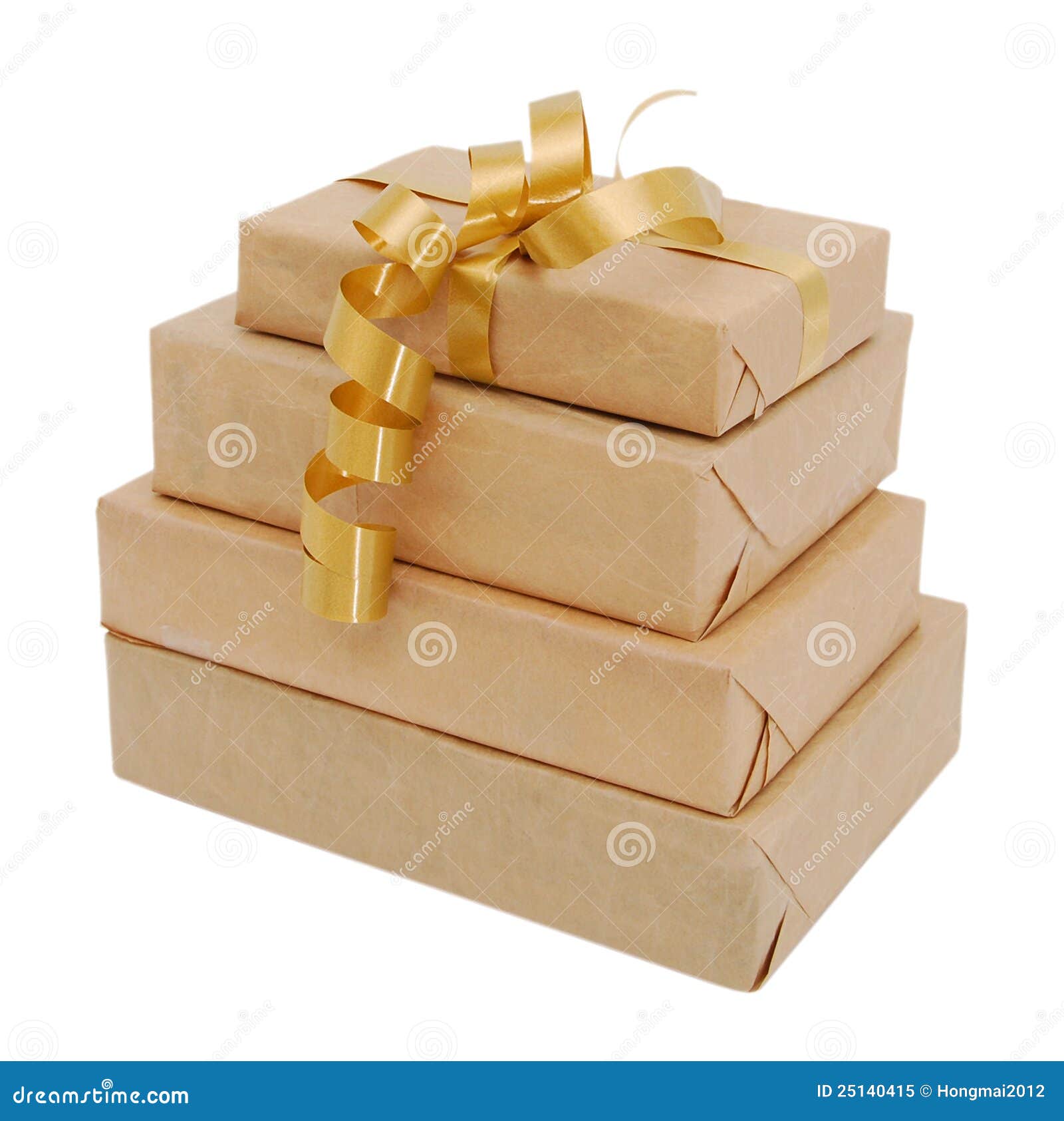 Parcel Wrapped with Brown Paper Stock Image - Image of kraft, gift ...