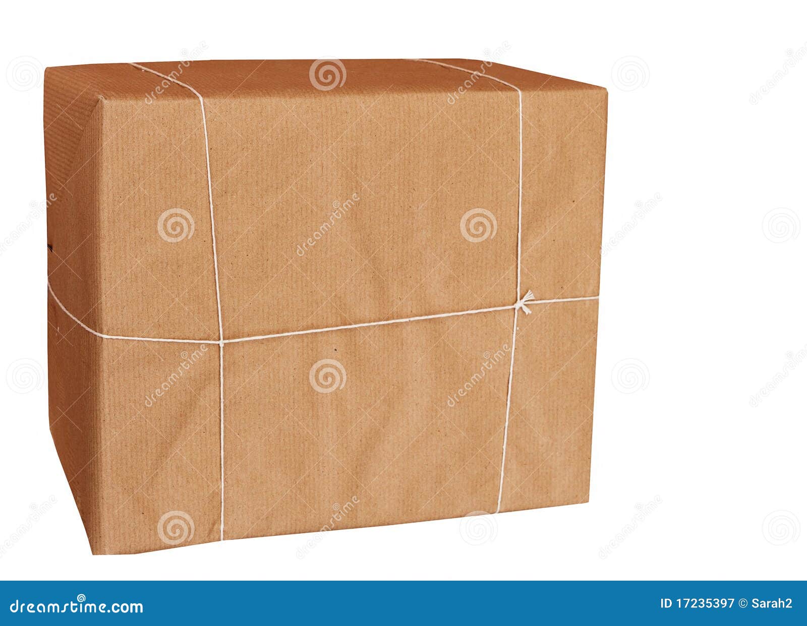 Parcel Wrapped in Brown Paper and String, Isolated Stock Image - Image ...