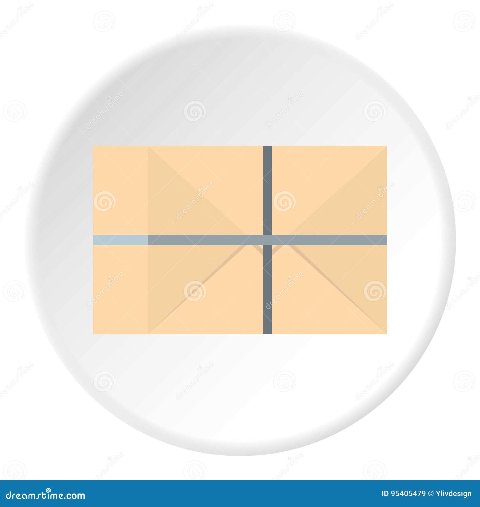 Parcel Wrapped in Paper and Tied with Twine Icon Stock Vector ...