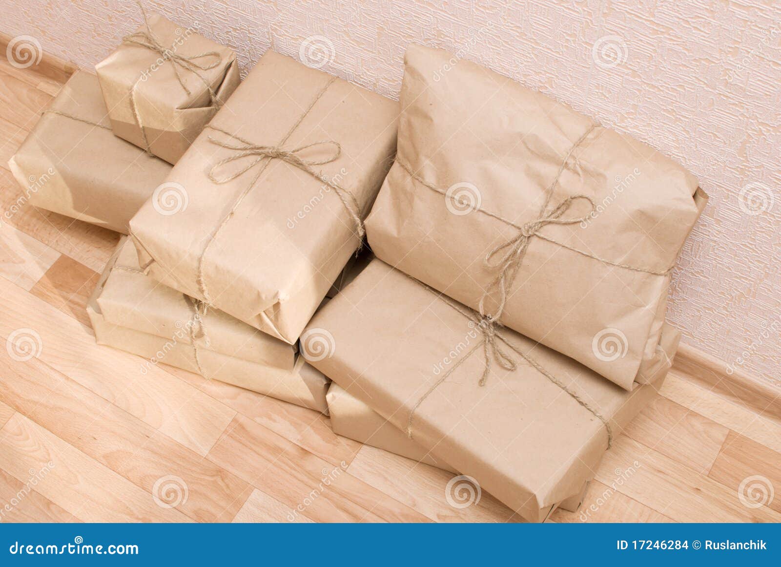 Parcels stock photo. Image of empty, gift, wall, house - 17246284