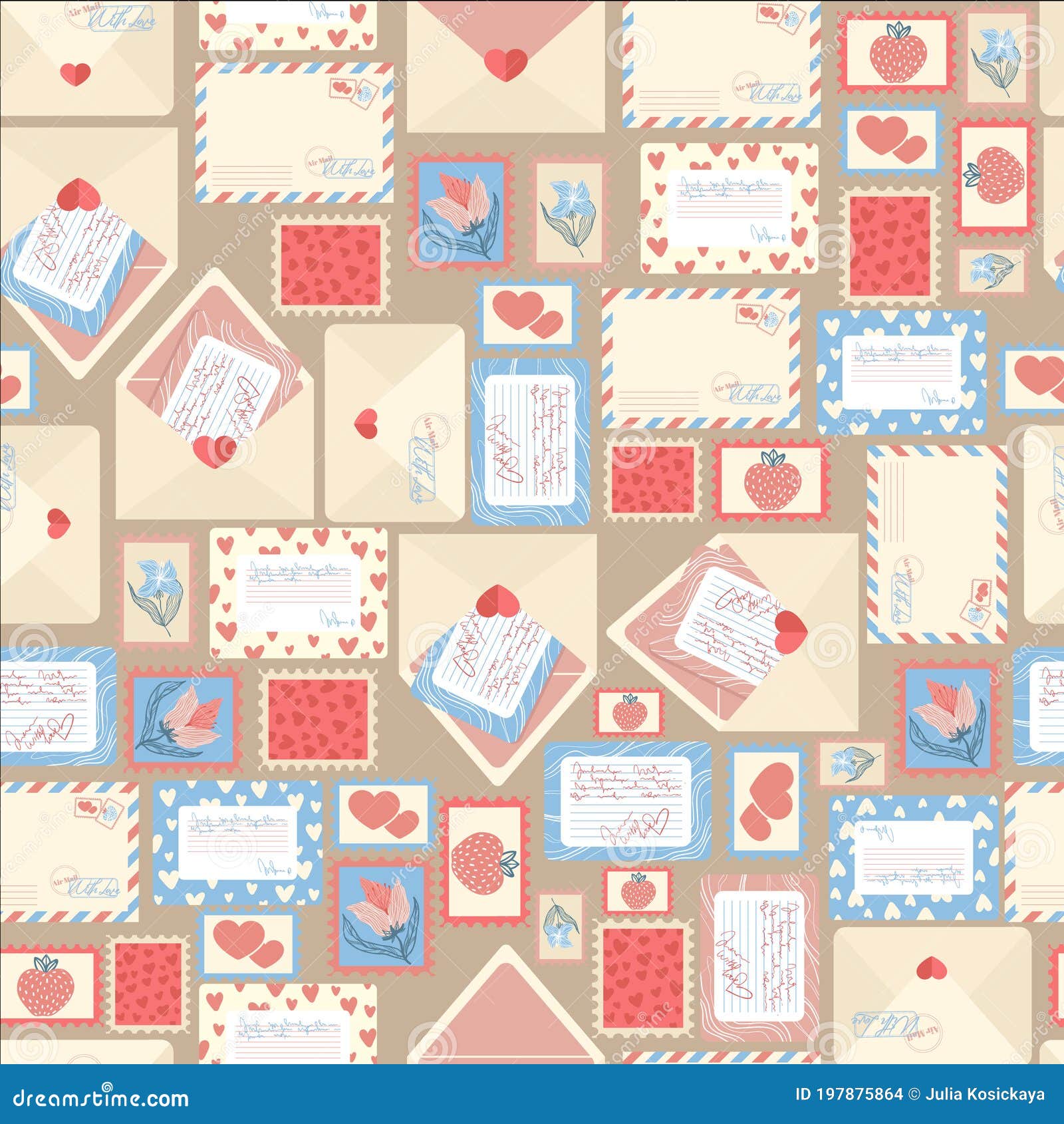 Parcels, Envelope And Postage Stamps, Postal Service Packs And Letters ...