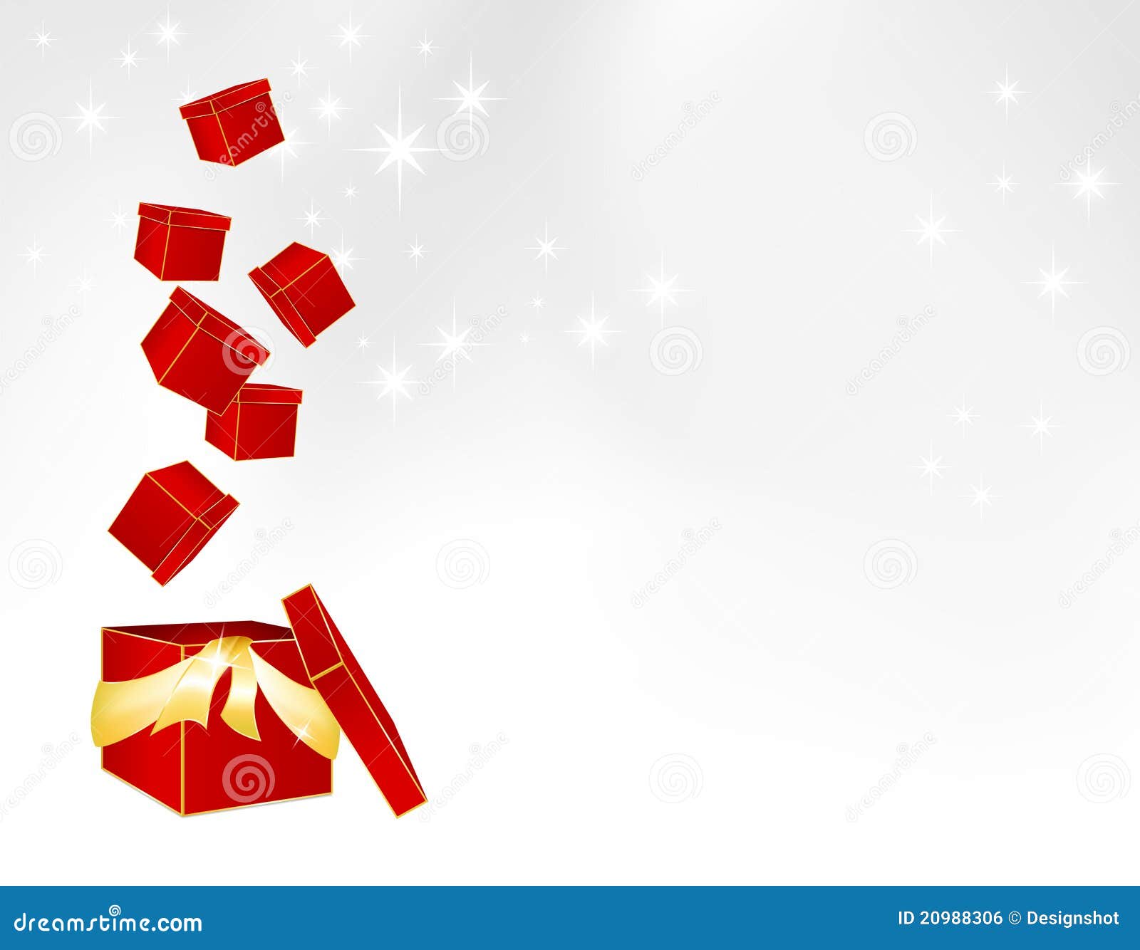 Parcels Falling into a Big Gift Box Stock Vector - Illustration of ...