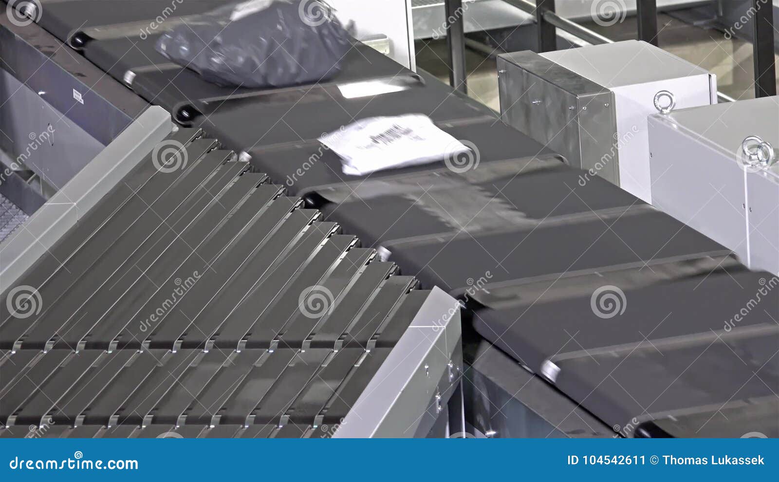 Parcels and Foil Bags on Conveyors Stock Video - Video of dairy ...