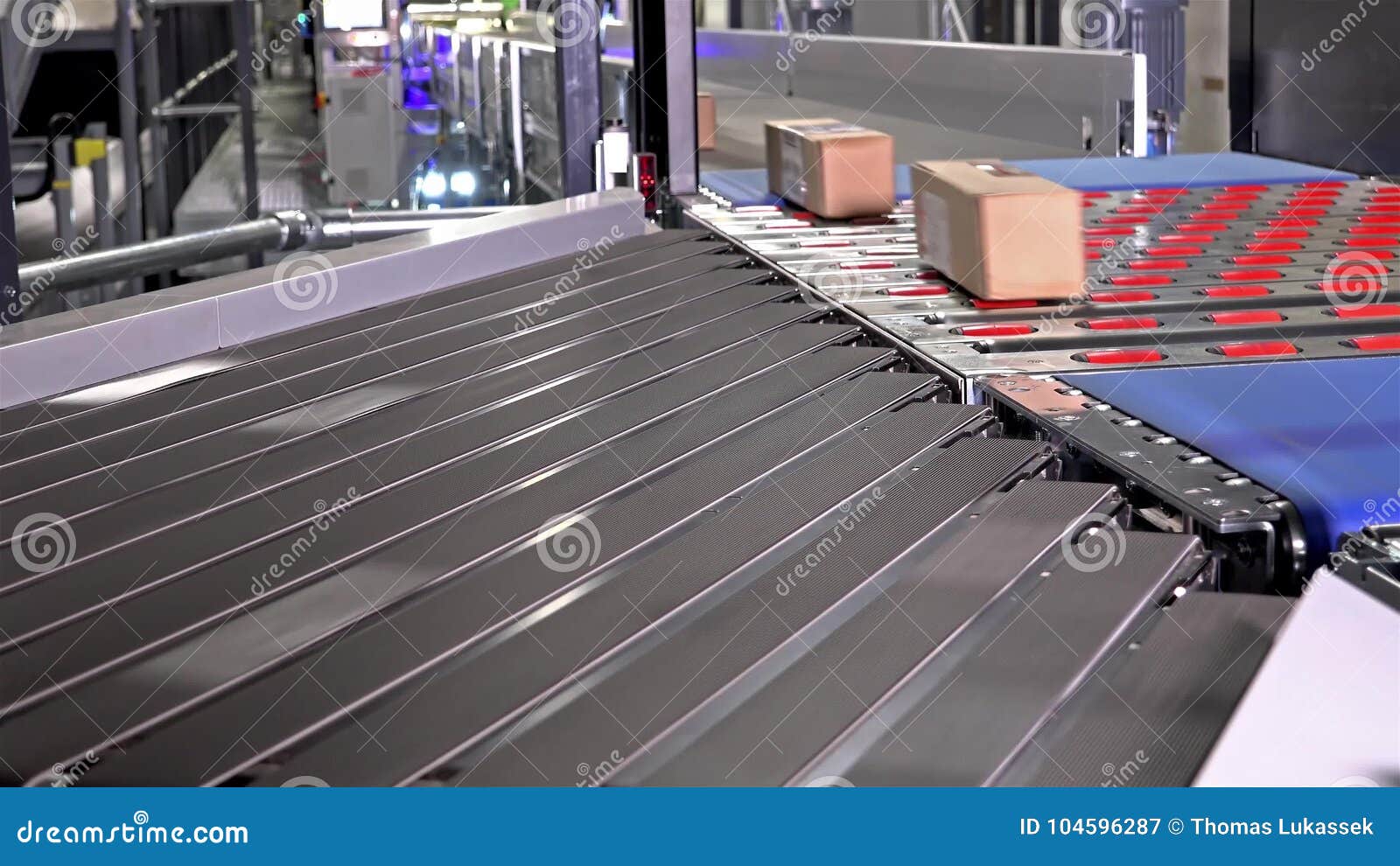 Parcels and Foil Bags on Conveyors Stock Video - Video of processing ...