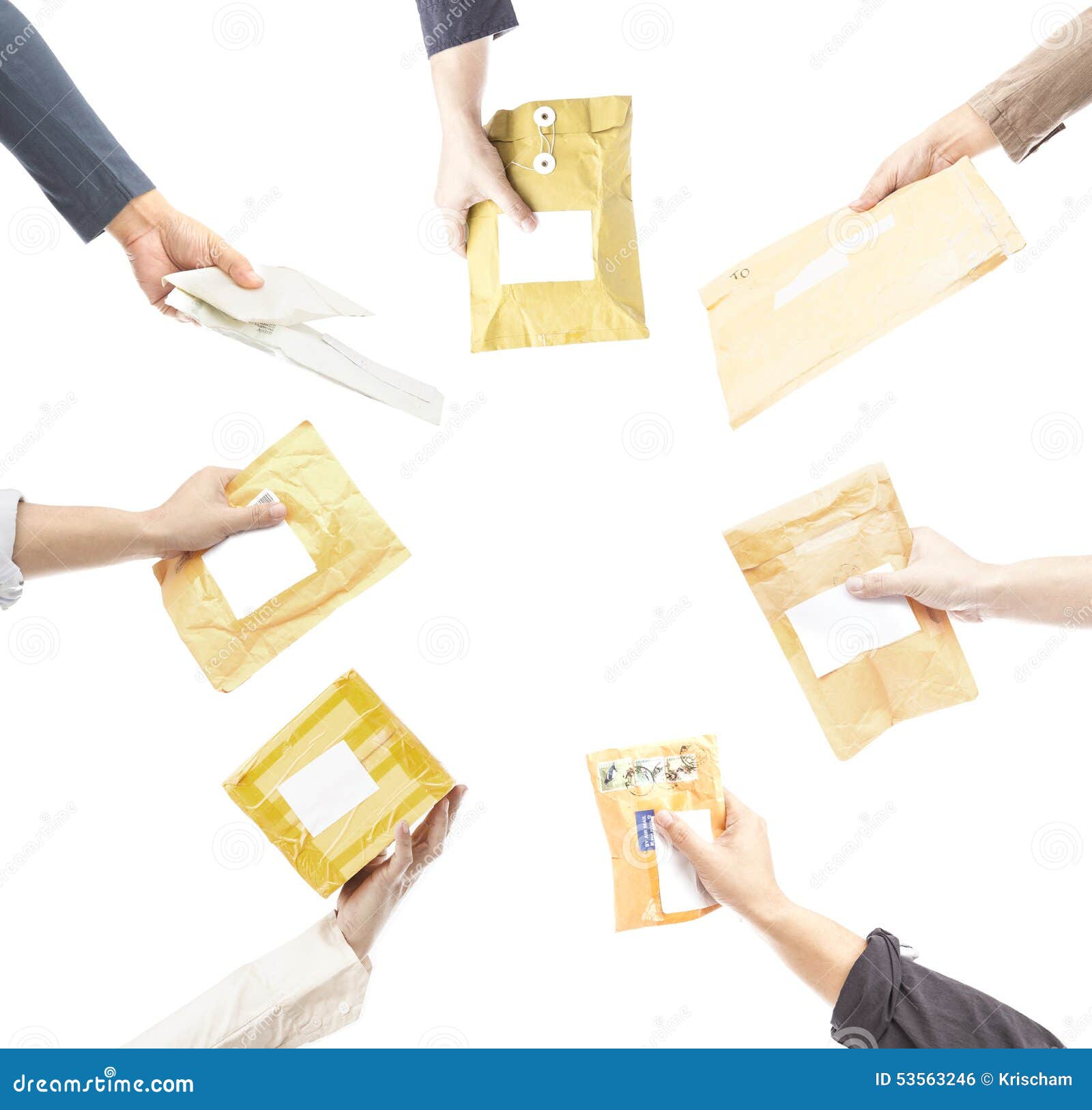 Parcels stock photo. Image of office, hands, parcel, hand - 53563246