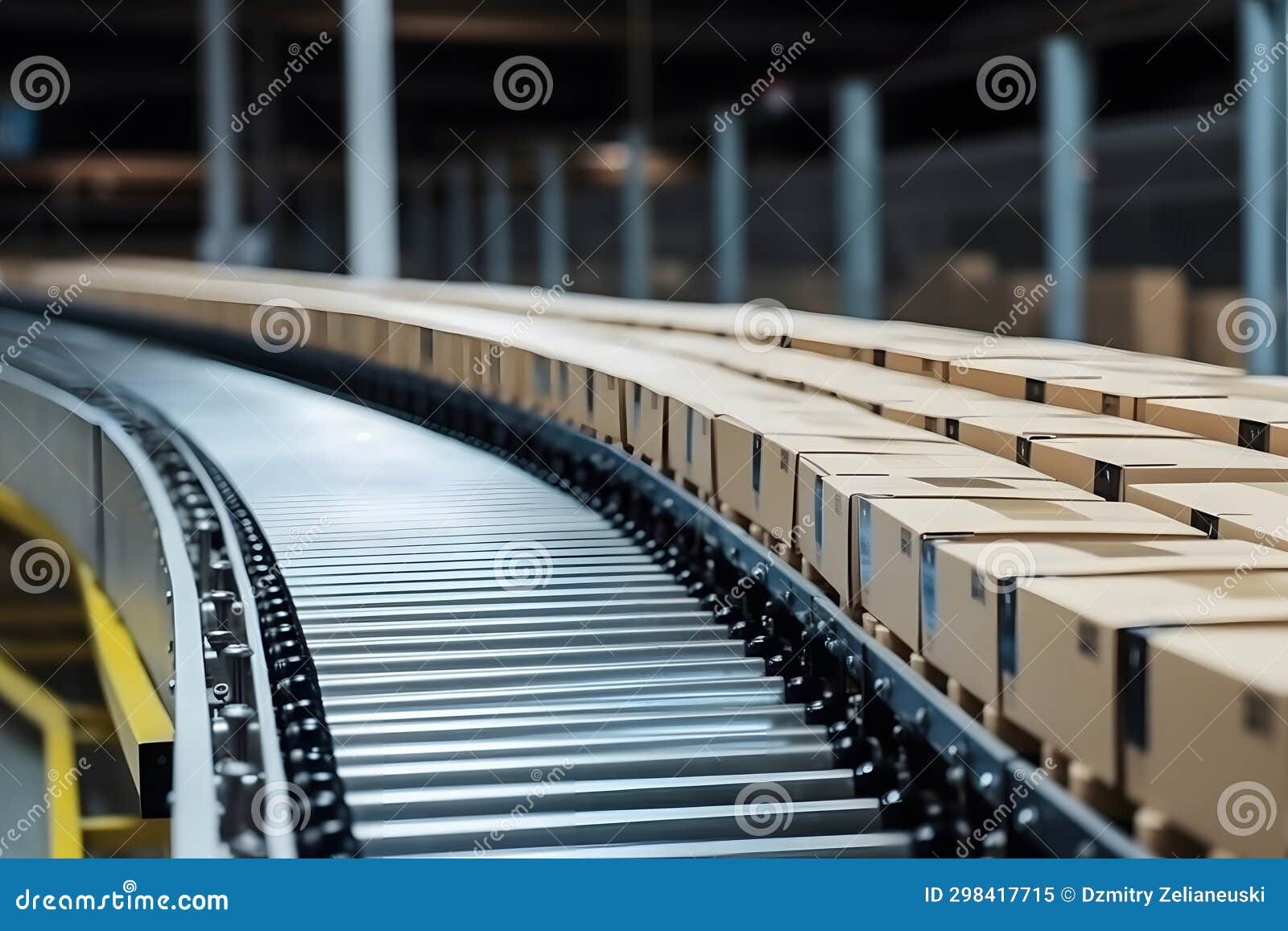 Parcels at the Sorting Station. Generative AI Stock Illustration ...