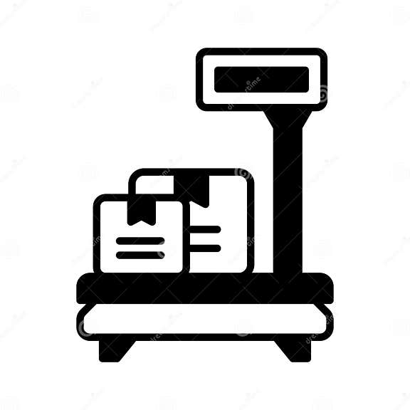 Parcels on Weight Scale Concept of Weighing Machine, Cargo Parcels ...