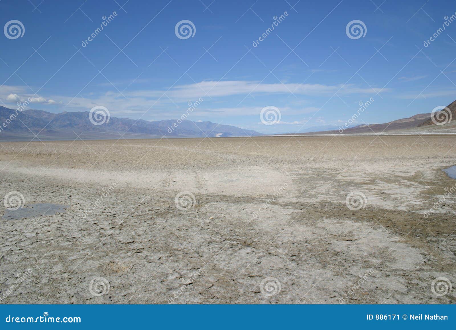 Parched Desert Floor of Death Valley Stock Image - Image of place ...