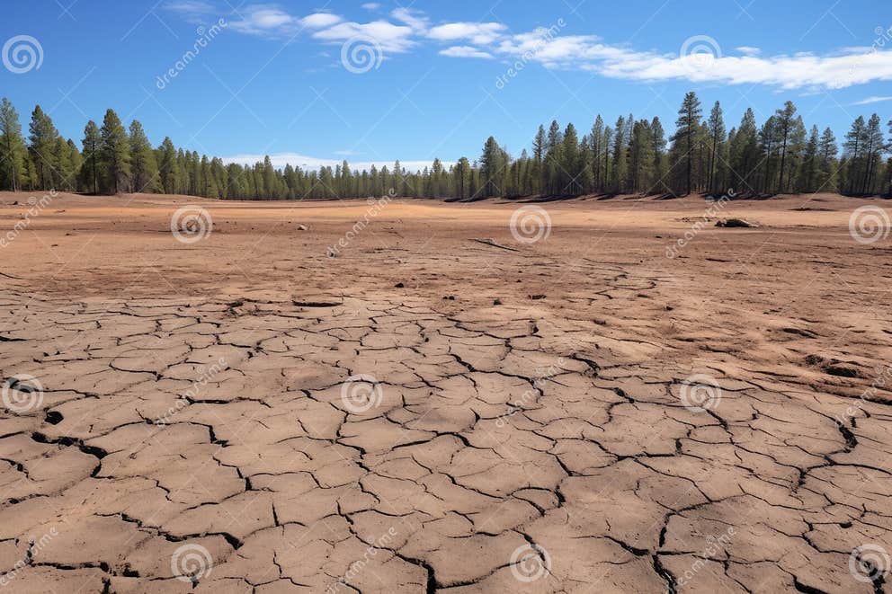 A Parched Land Where a Forest Once Stood Stock Image - Image of ...