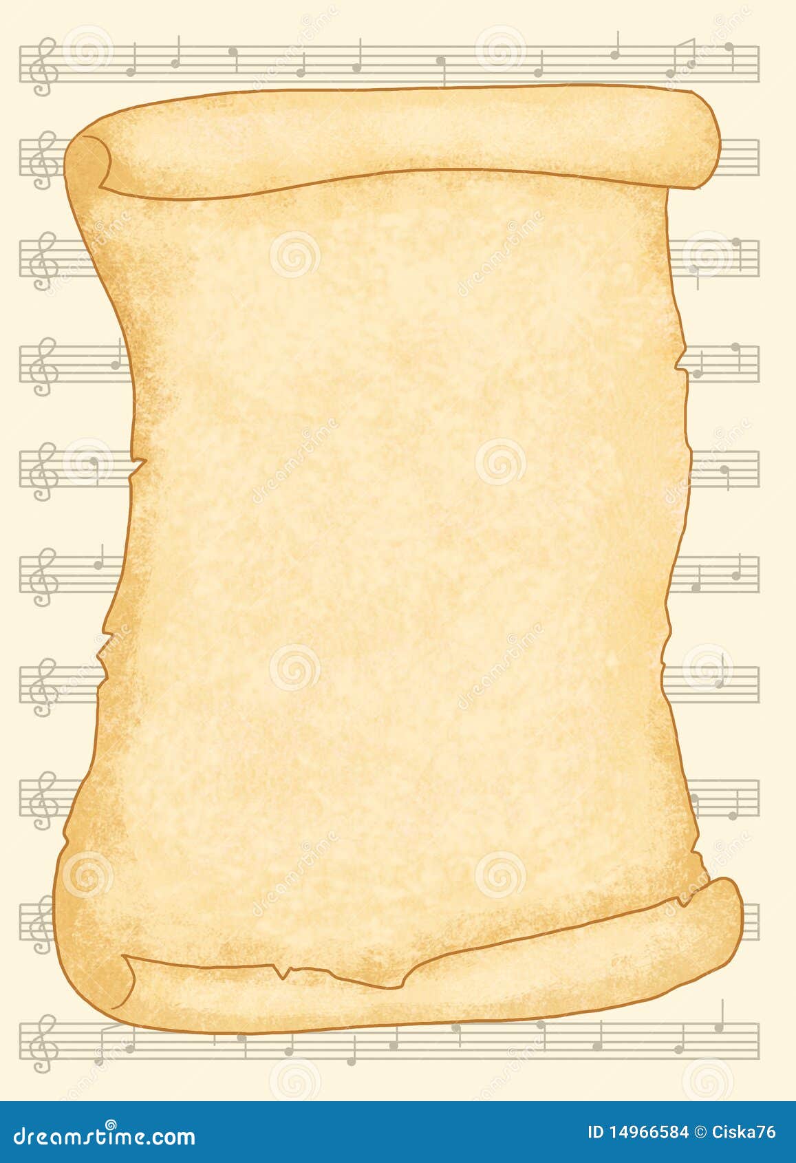 Parchemin musical illustration stock. Illustration du musical - 14966584