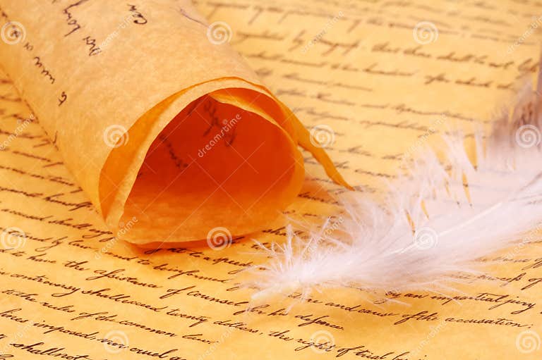 Parchment stock image. Image of paper, write, letter, feather - 366289