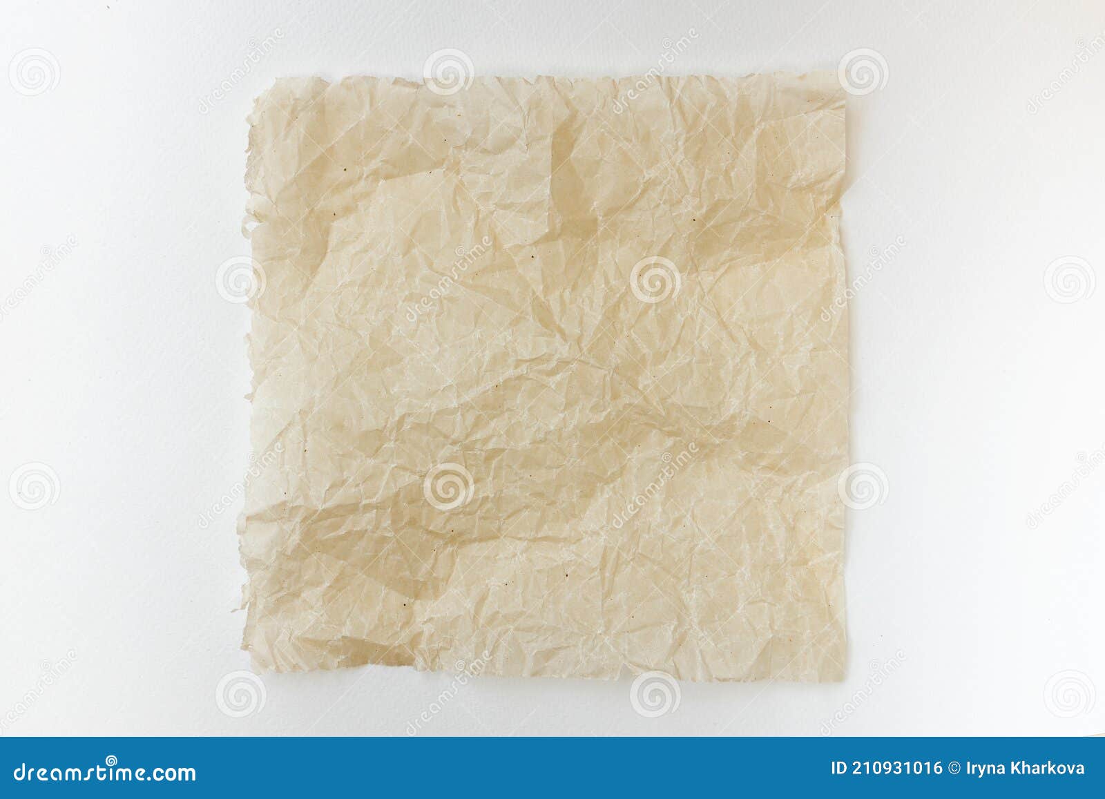 Parchment for Baking Culinary, Isolated on White Background, Top View ...