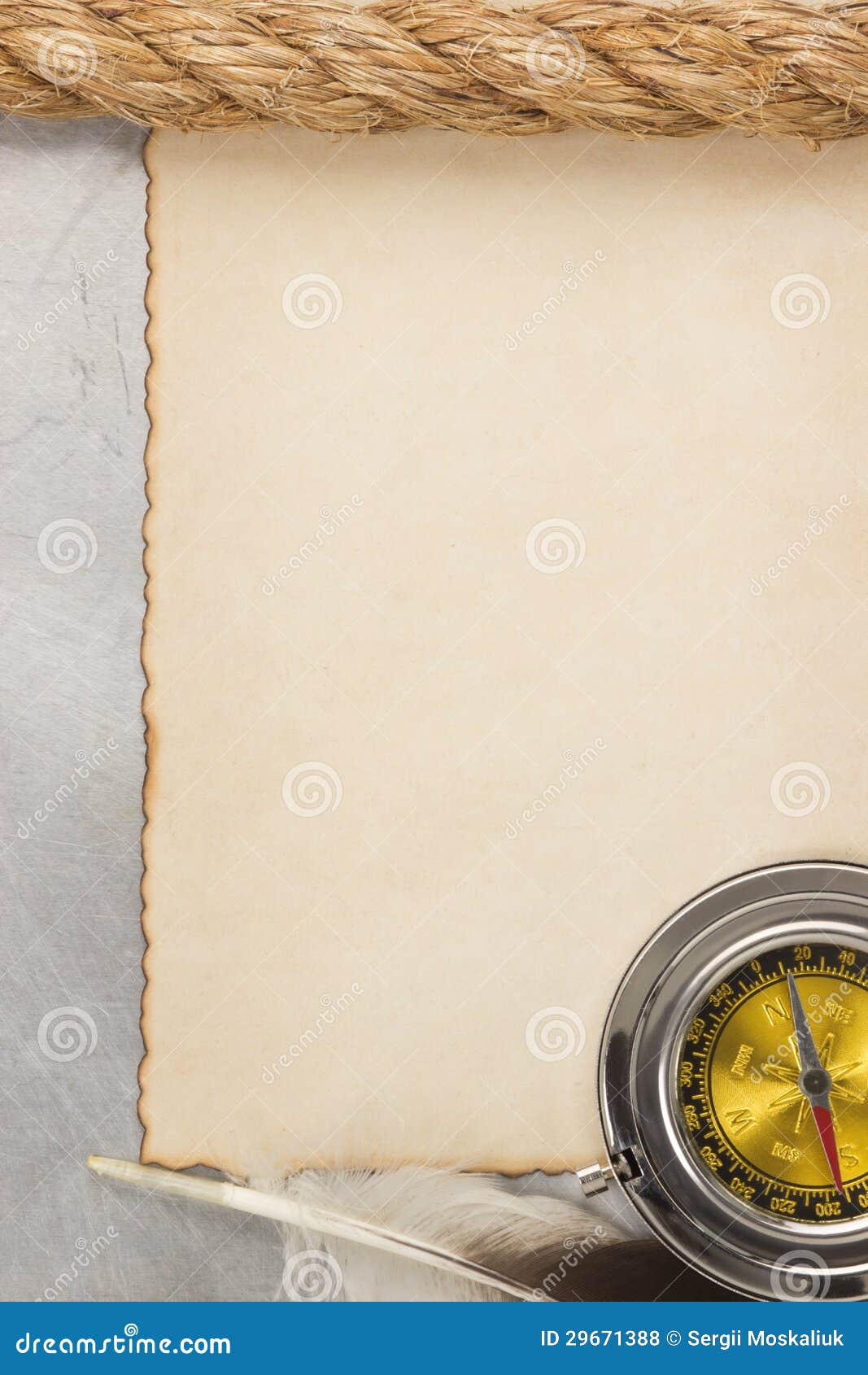 Parchment and compass stock photo. Image of brown, closeup - 29671388