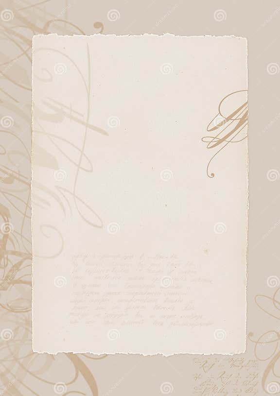 Parchment with Design and Frame Stock Illustration - Illustration of ...