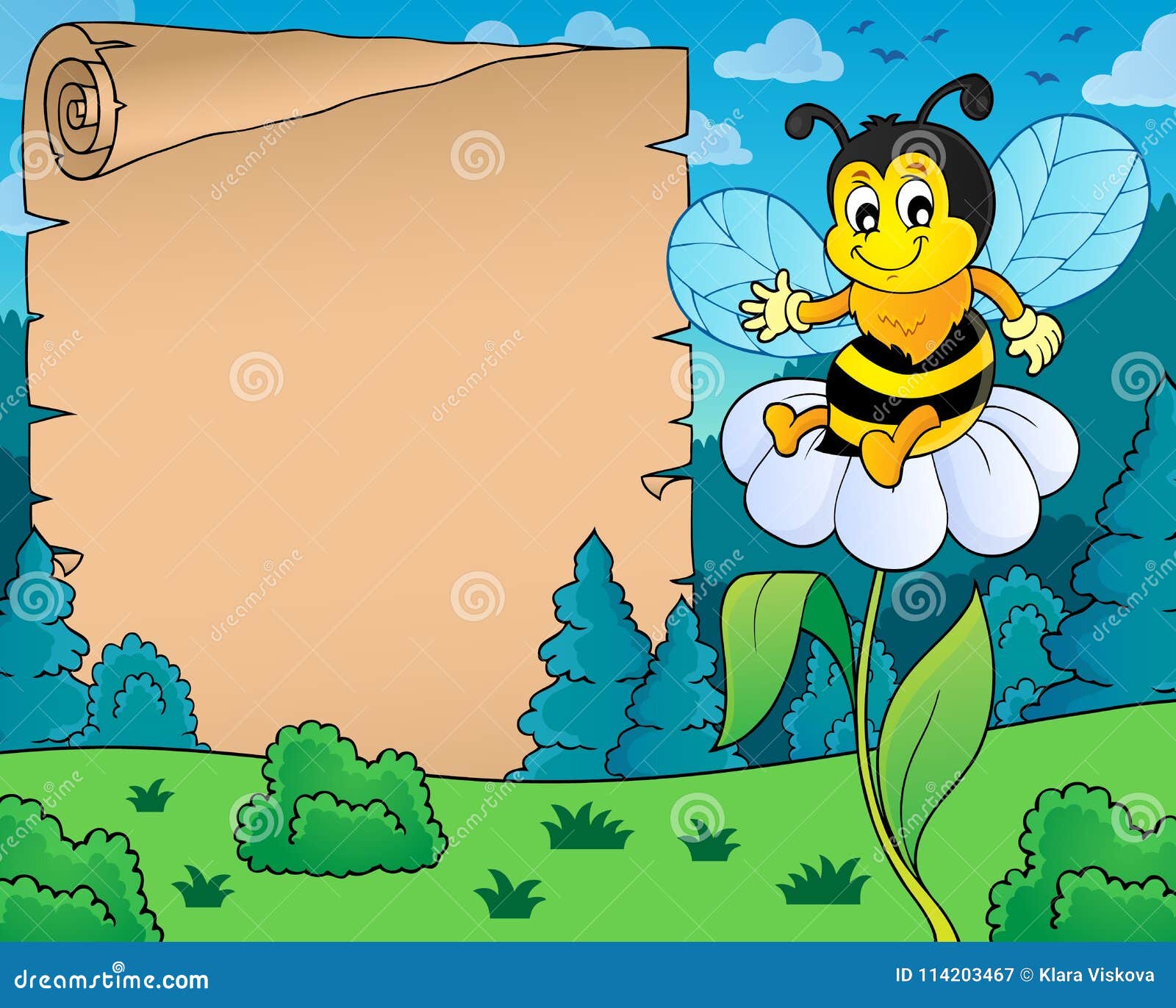 Parchment With Two Happy Lemurs Cartoon Vector | CartoonDealer.com ...