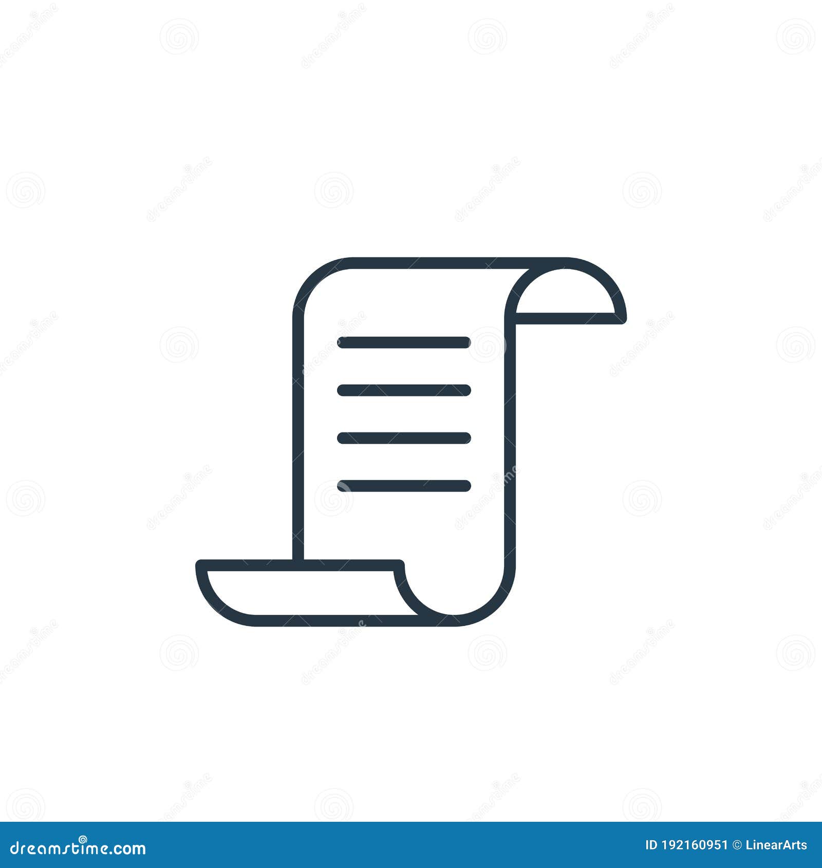 Parchment Icon Vector from Law Concept. Thin Line Illustration of ...