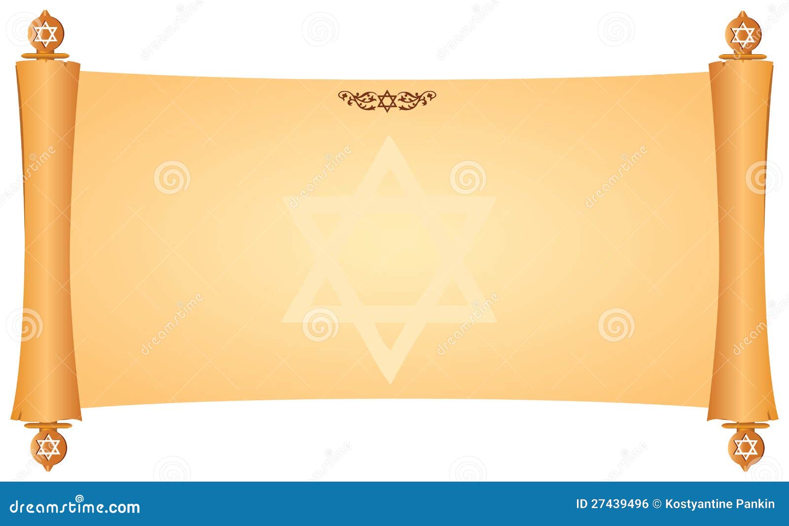 Parchment with Jewish Symbols Stock Vector - Illustration of symbol ...
