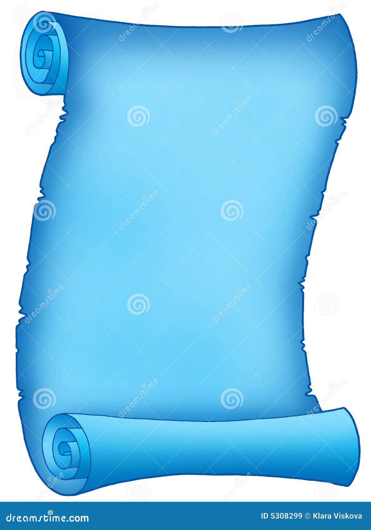 Parchment letter blue stock illustration. Illustration of document ...