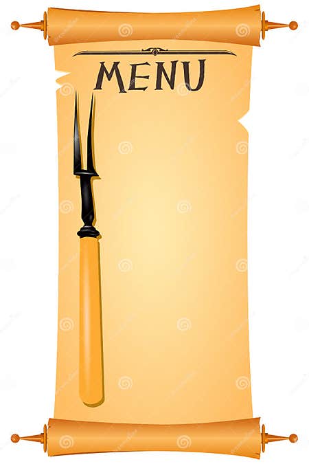 Parchment menu stock illustration. Illustration of restaurant - 26496137