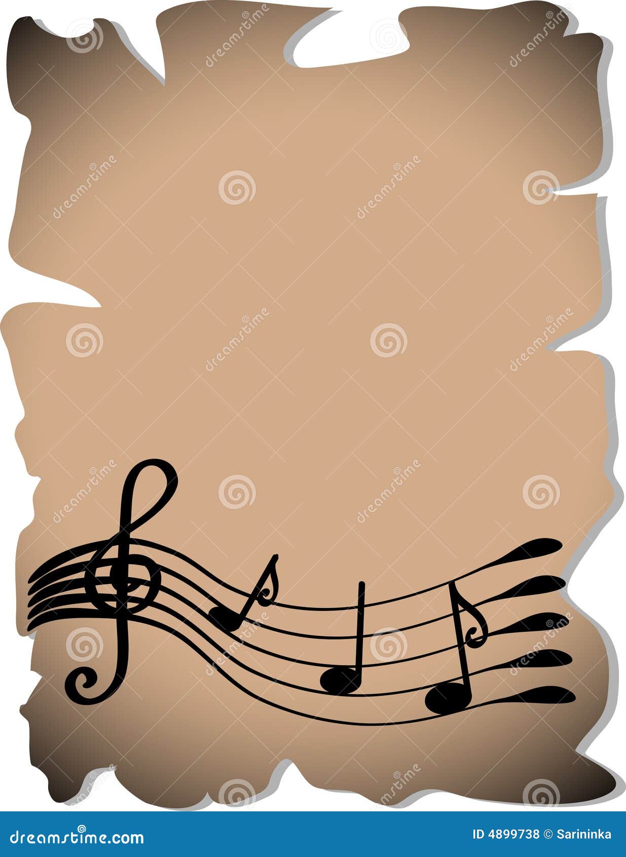 Parchment with notes stock vector. Illustration of clear - 4899738