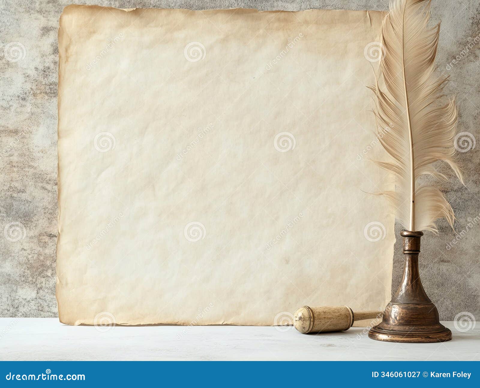 Parchment paper graphics stock illustration. Illustration of quill ...