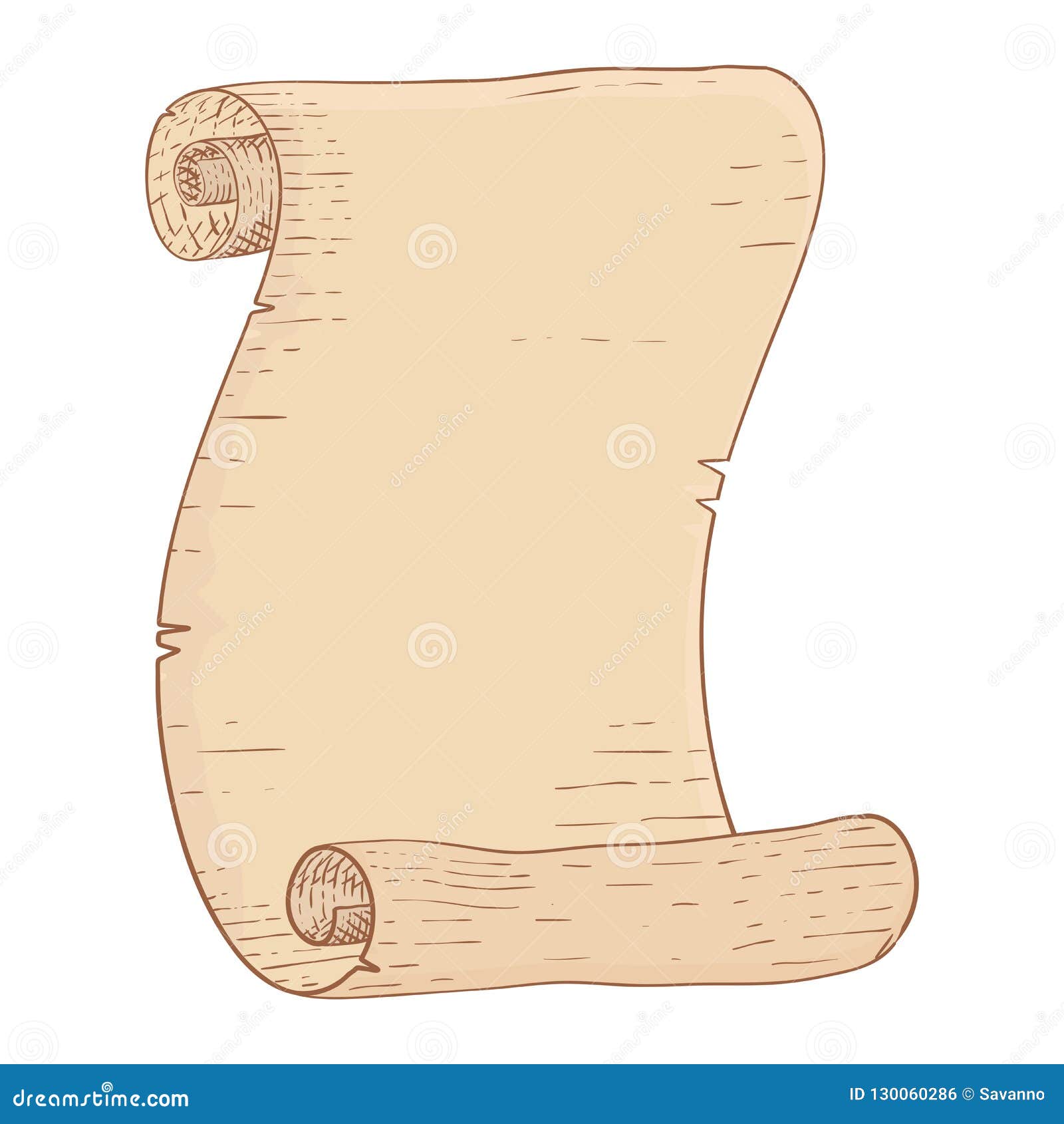 Parchment paper scroll stock vector. Illustration of document - 130060286