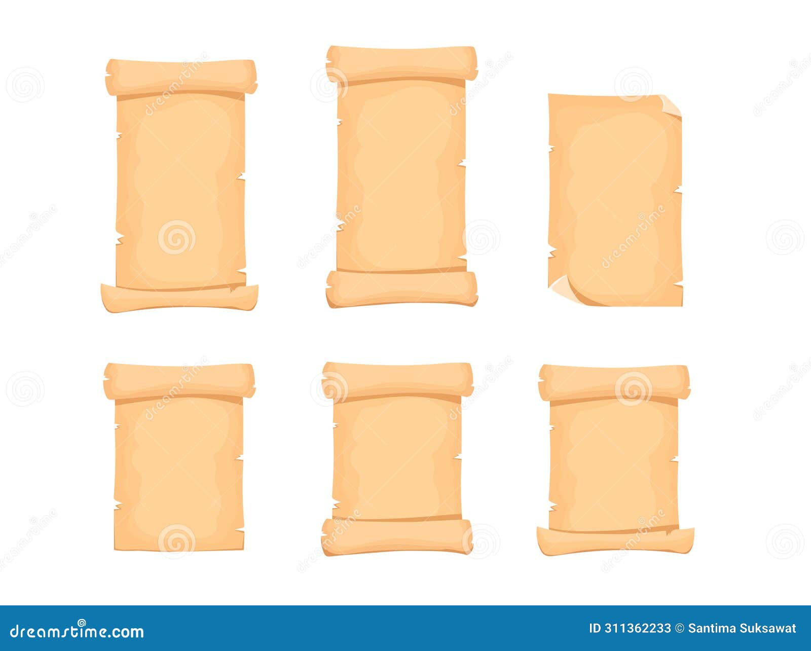 Parchment Paper Vintage Vector Illustration Stock Vector - Illustration ...