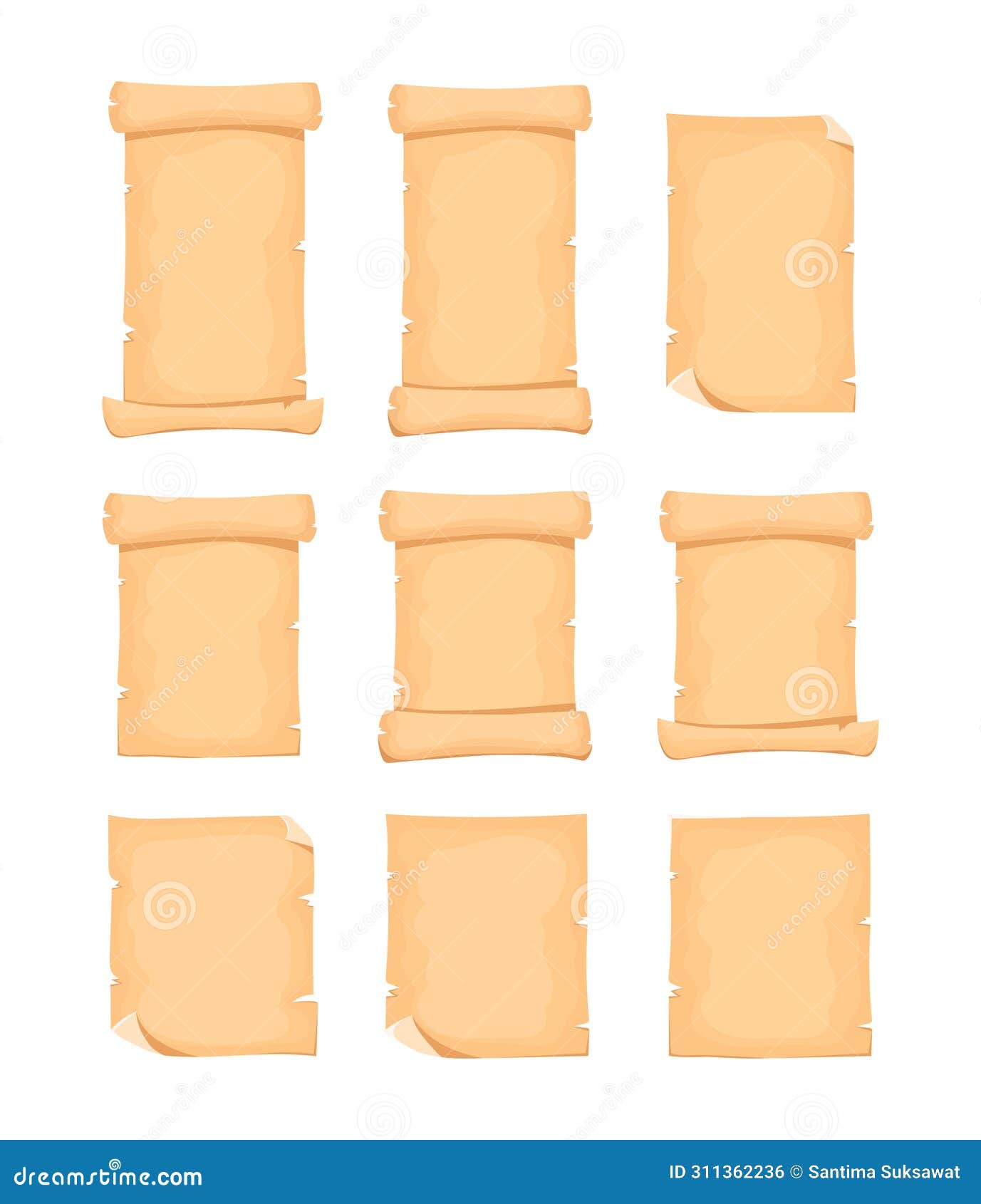 Parchment Paper Vintage Vector Illustration Stock Vector - Illustration ...