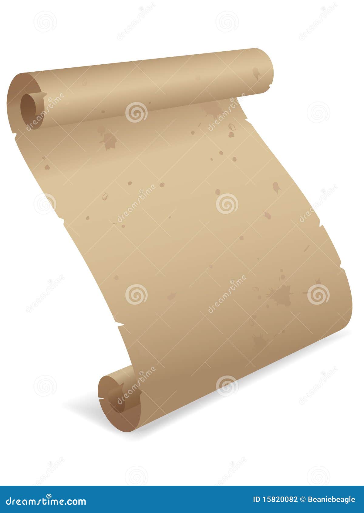 Parchment Scroll, Old Letter, Roll, Convoluted Antique Paper Manuscript ...