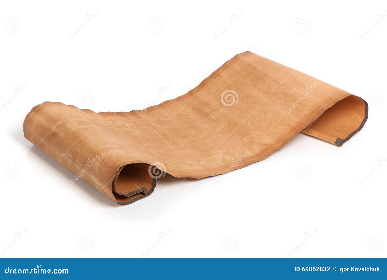 Parchment scroll stock photo. Image of history, isolated - 69852832