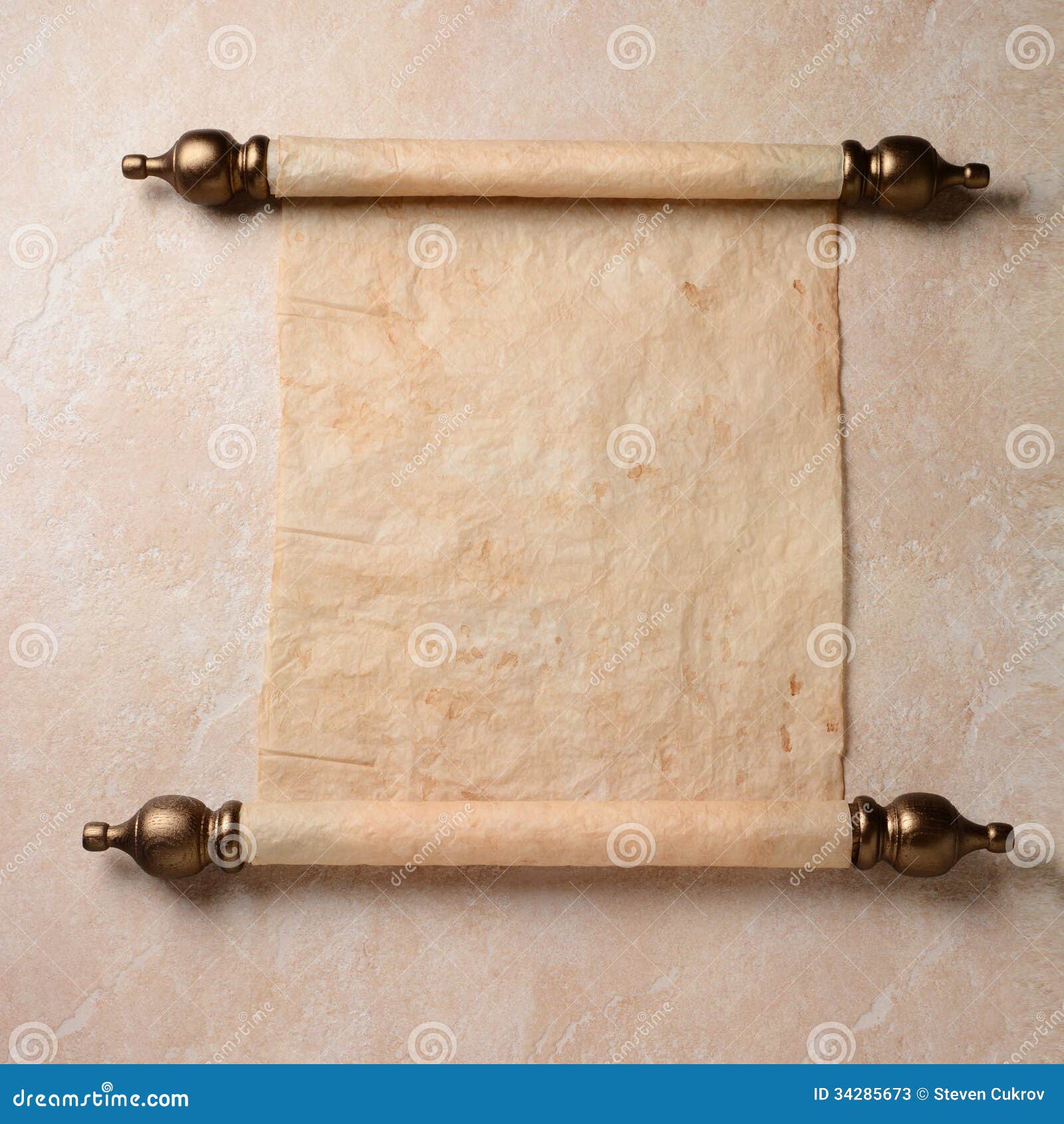 Parchment Scroll stock image. Image of decorative, finial - 34285673