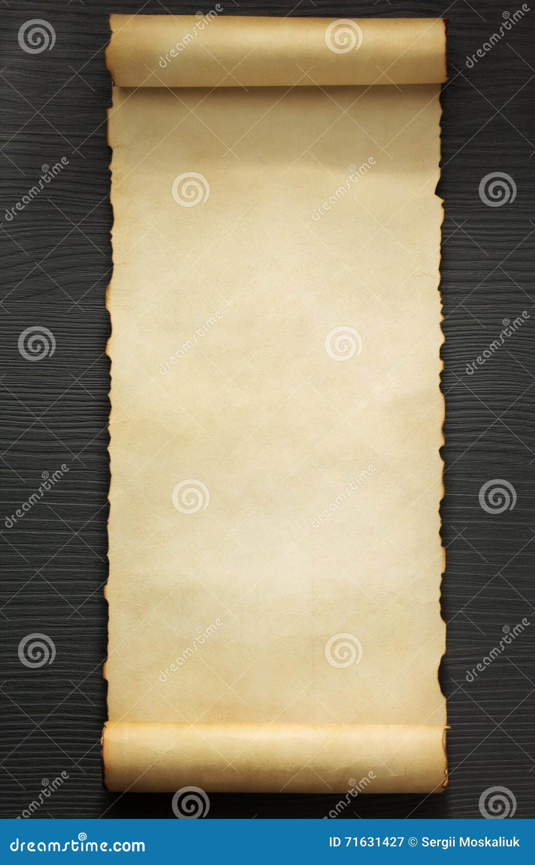 Parchment scroll on wood stock image. Image of parchment - 71631427