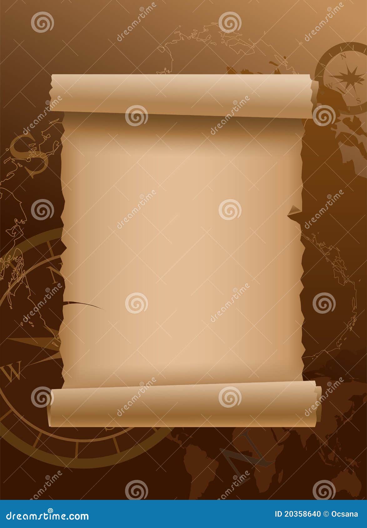 Parchment Vector Illustration Stock Vector - Illustration of vertical ...