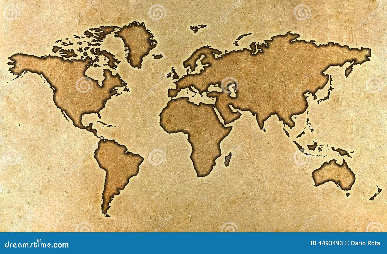 Parchment World Map Royalty-Free Stock Photo | CartoonDealer.com #4493493