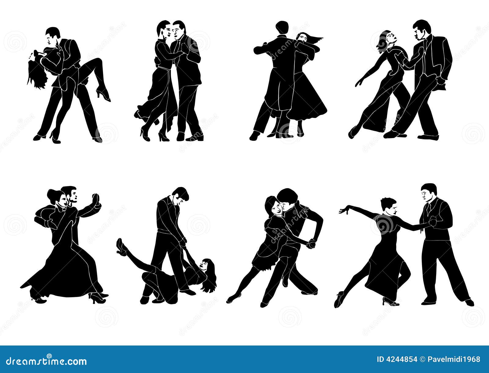 Pardans vektor illustrationer. Illustration av desire - 4244854