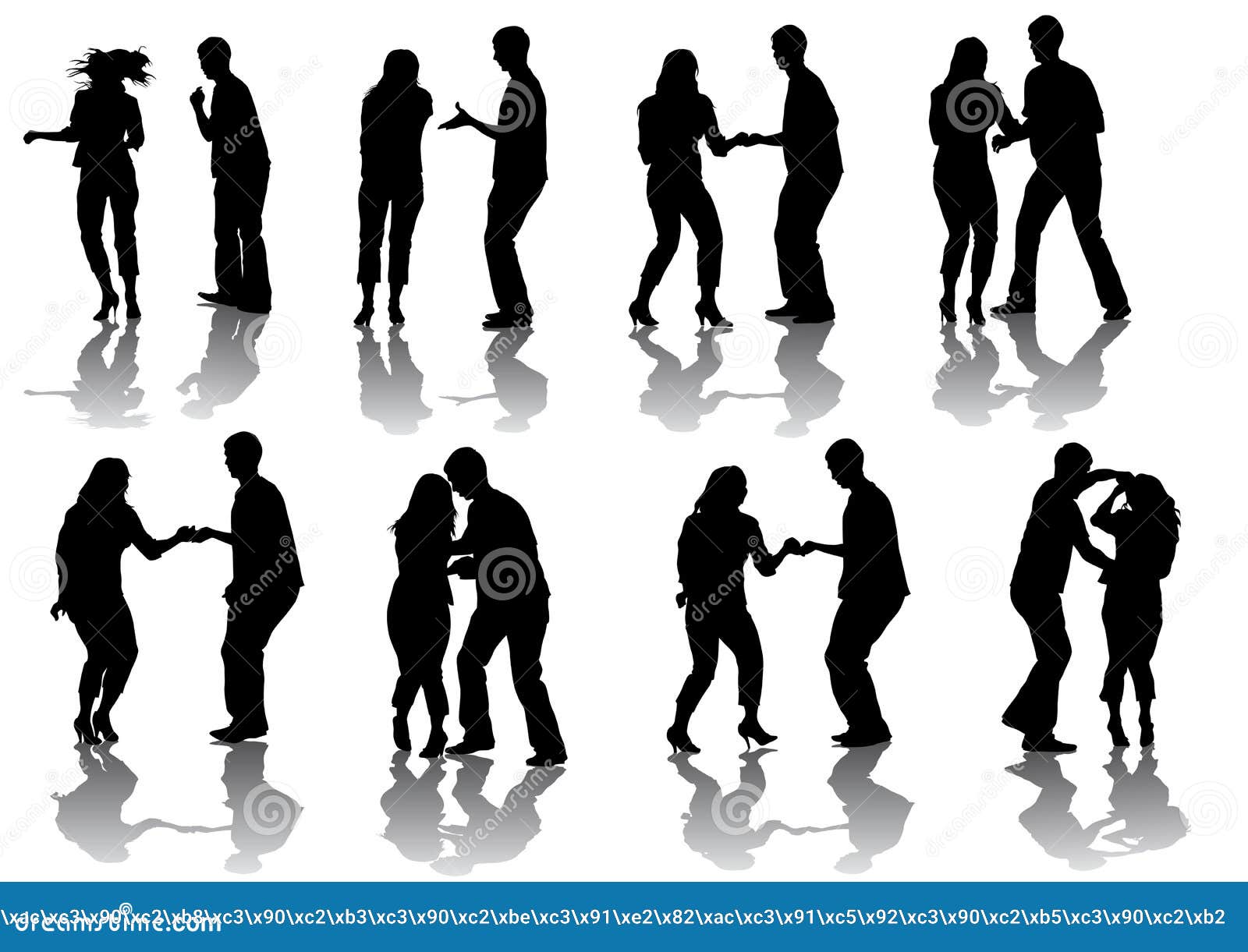 Pardans vektor illustrationer. Illustration av vektor - 9815713