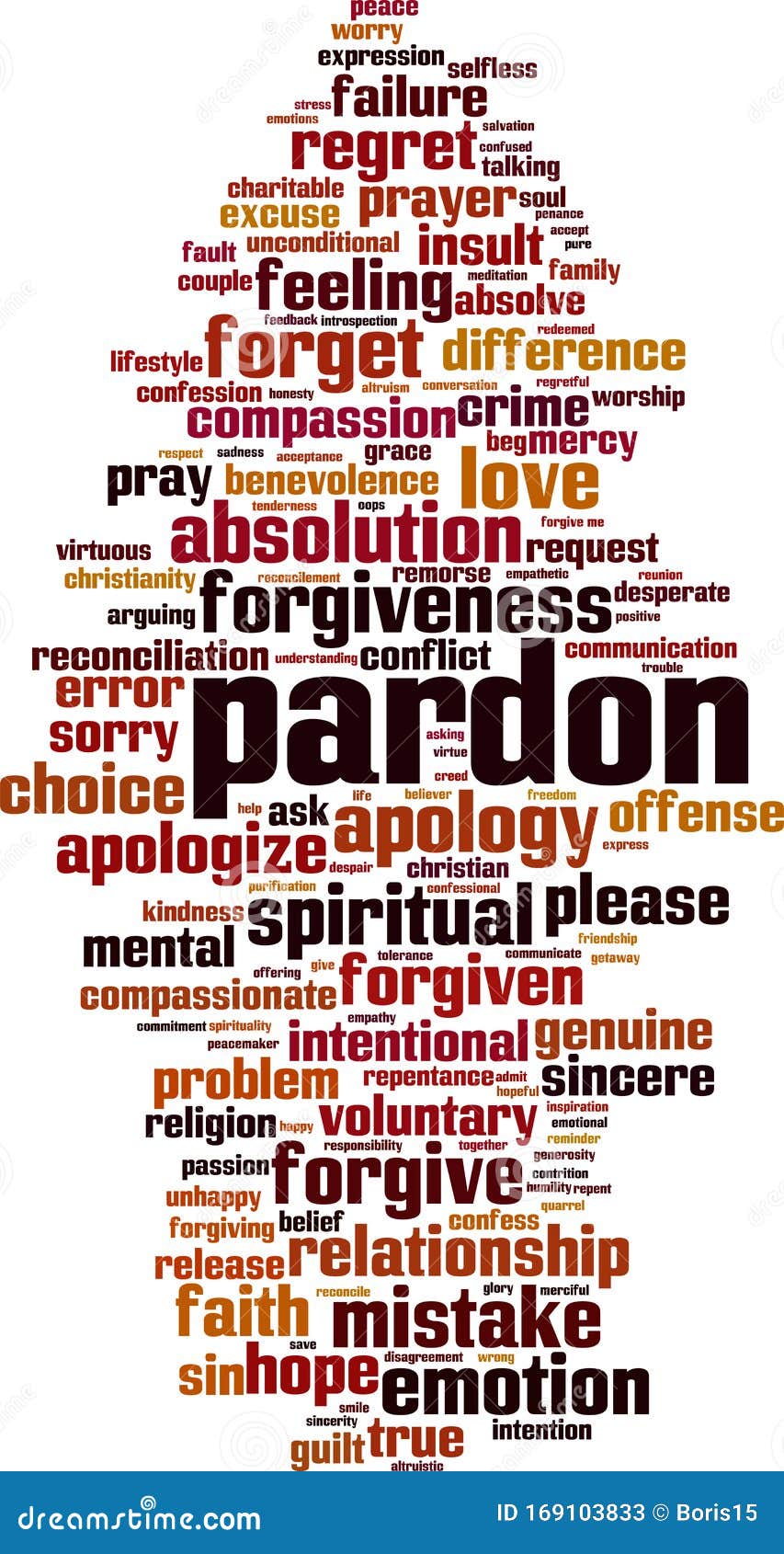 Pardon word cloud stock vector. Illustration of failure - 169103833