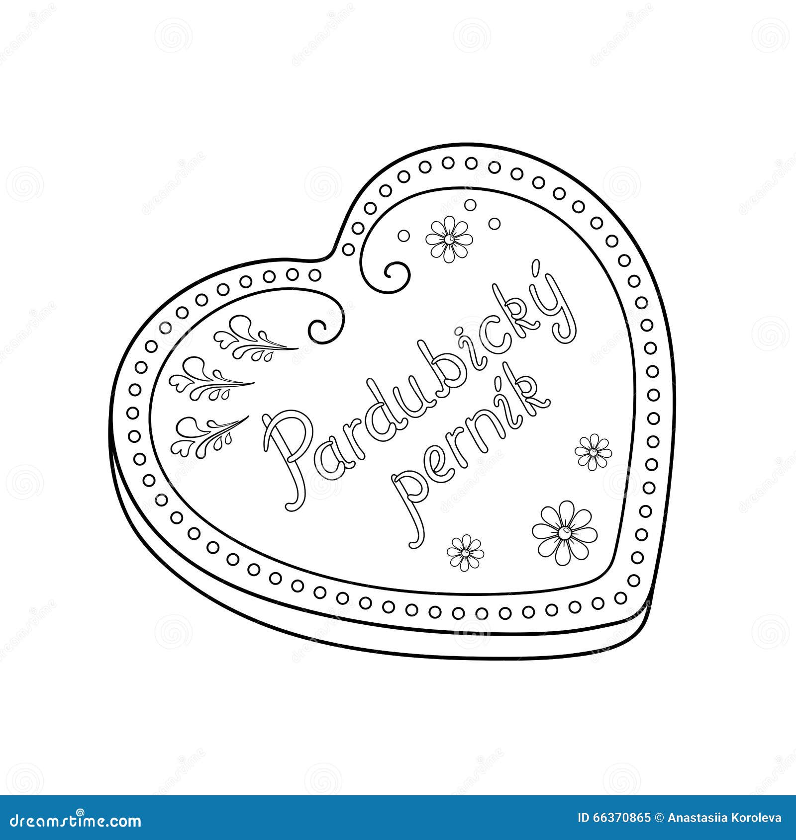 Pardubicky pernik stock vector. Illustration of snack - 66370865