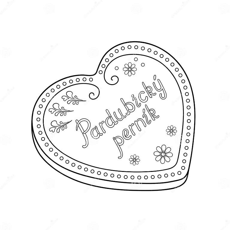 Pardubicky pernik stock vector. Illustration of snack - 66370865