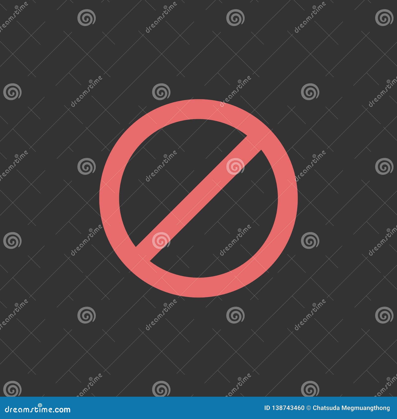 Pare El Icono, No, Prohibido, Prohibido Ilustración del Vector ...