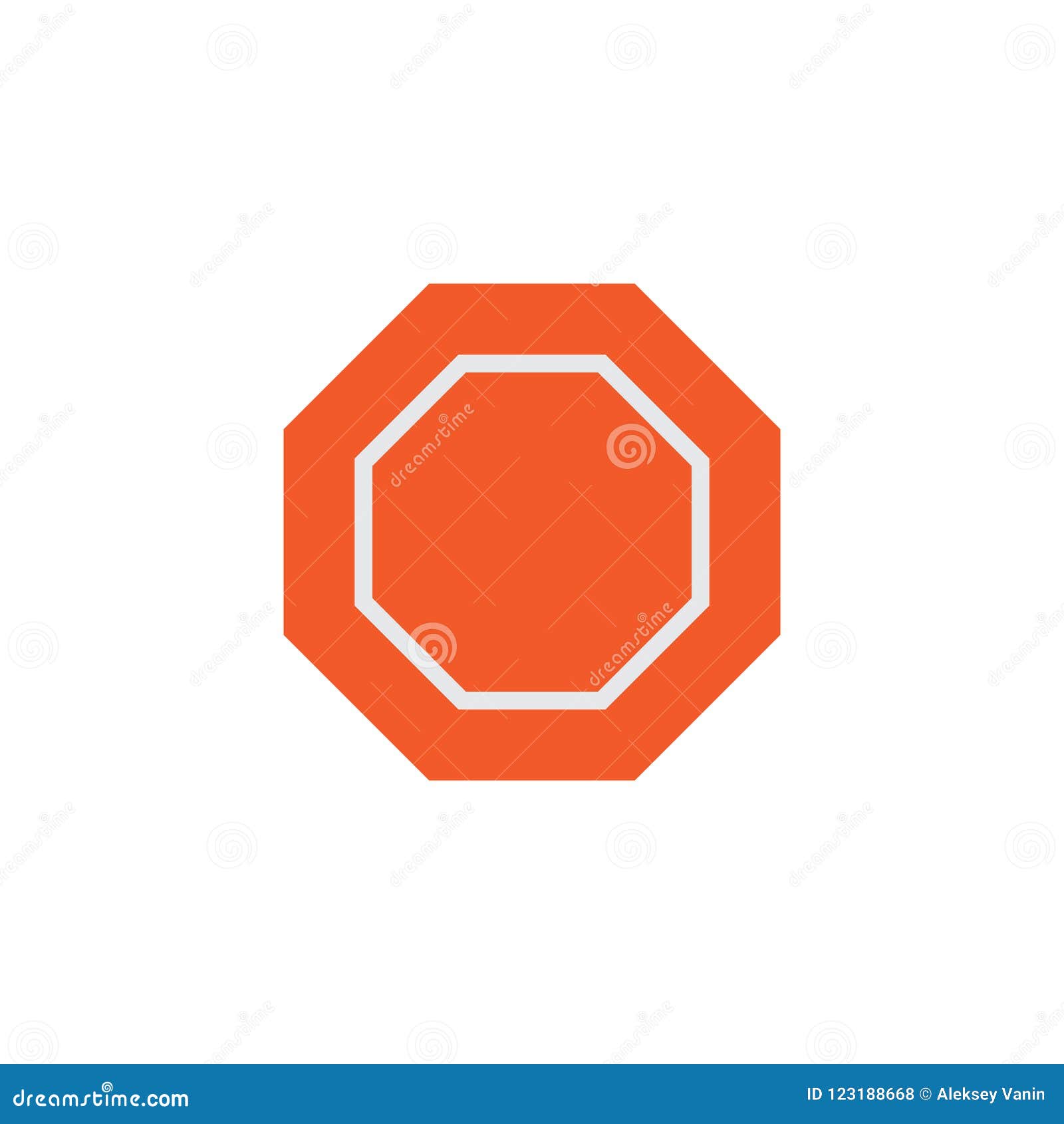 Pare El Icono Plano De La Muestra Ilustración del Vector - Ilustración ...