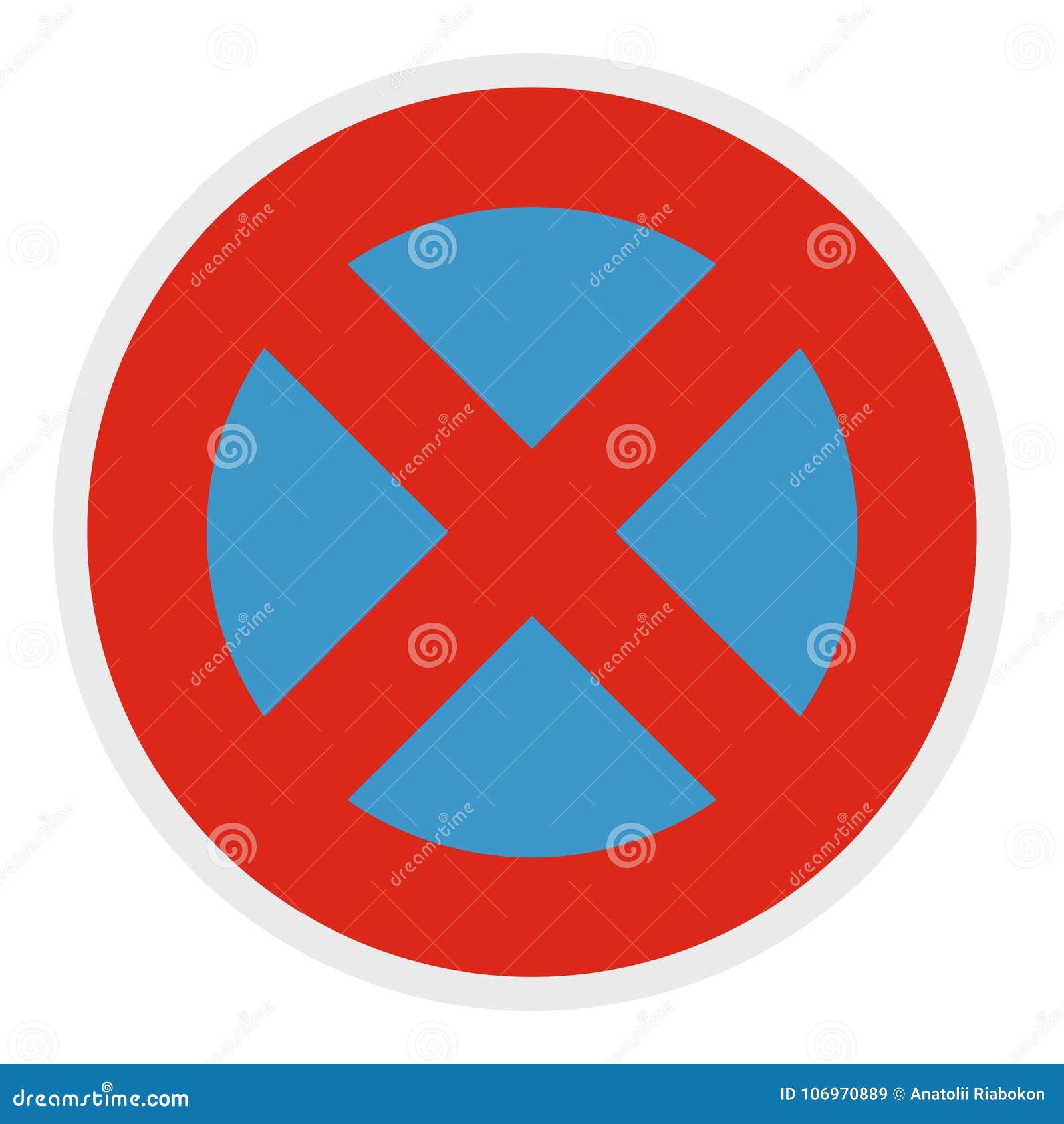 Pare El Icono Prohibido, Estilo Plano Ilustración del Vector ...