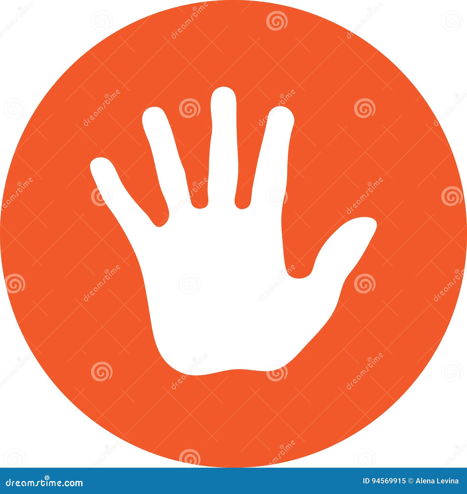 Pare El Vector Del Icono De La Mano Ilustración del Vector ...