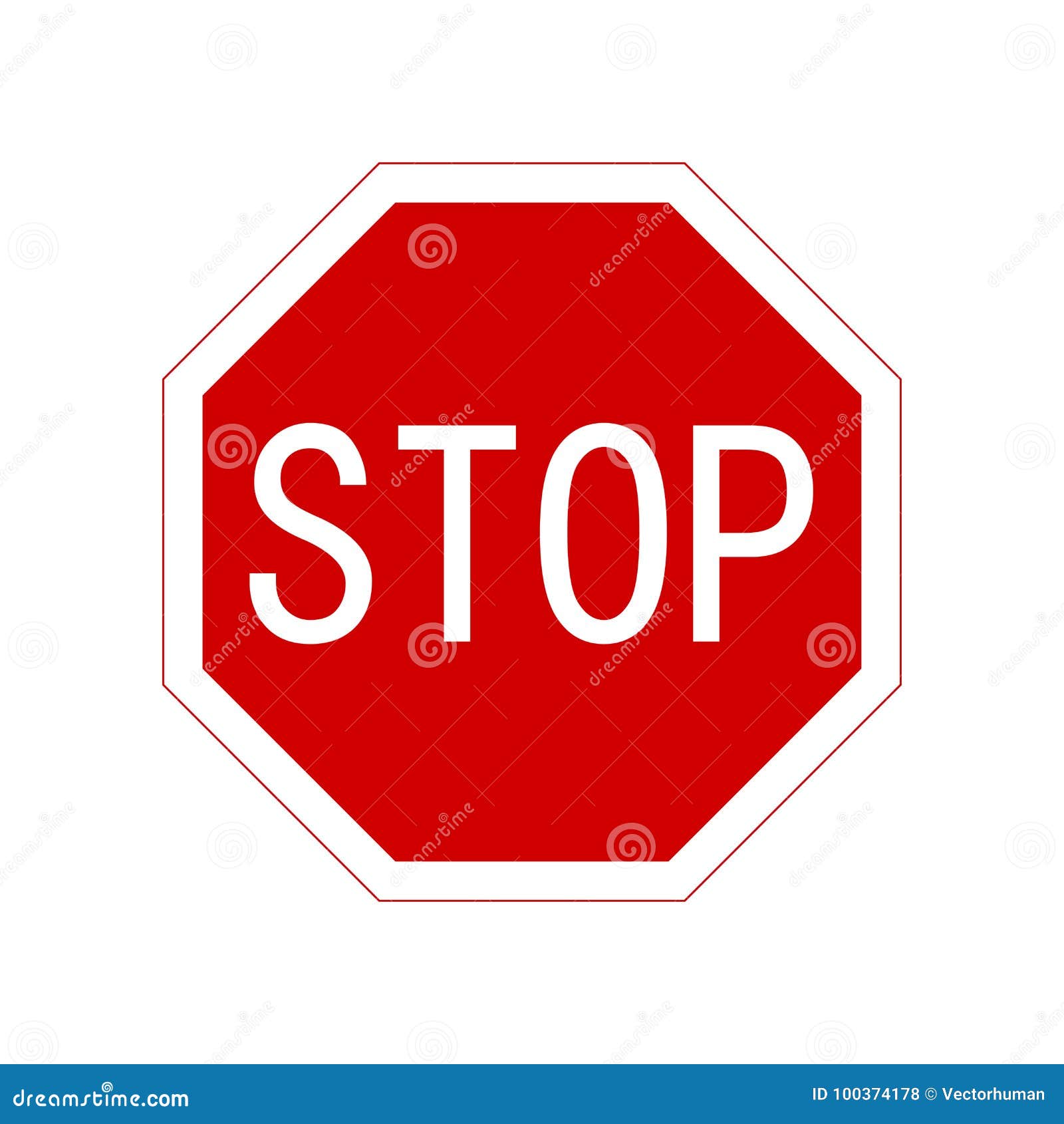 Pare o sinal ilustração do vetor. Ilustração de vermelho - 100374178