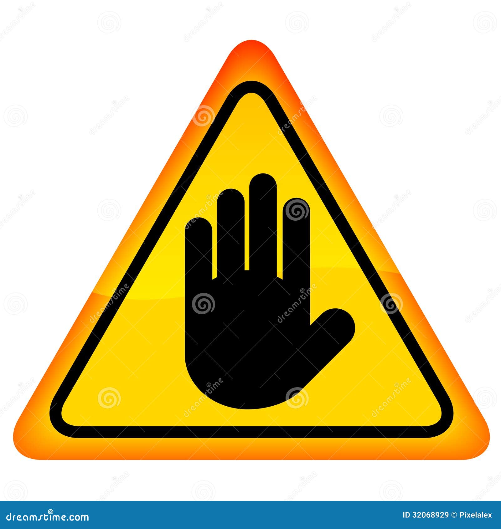 Pare O Sinal Do Vetor Da Mão Imagens de Stock Royalty Free - Imagem ...