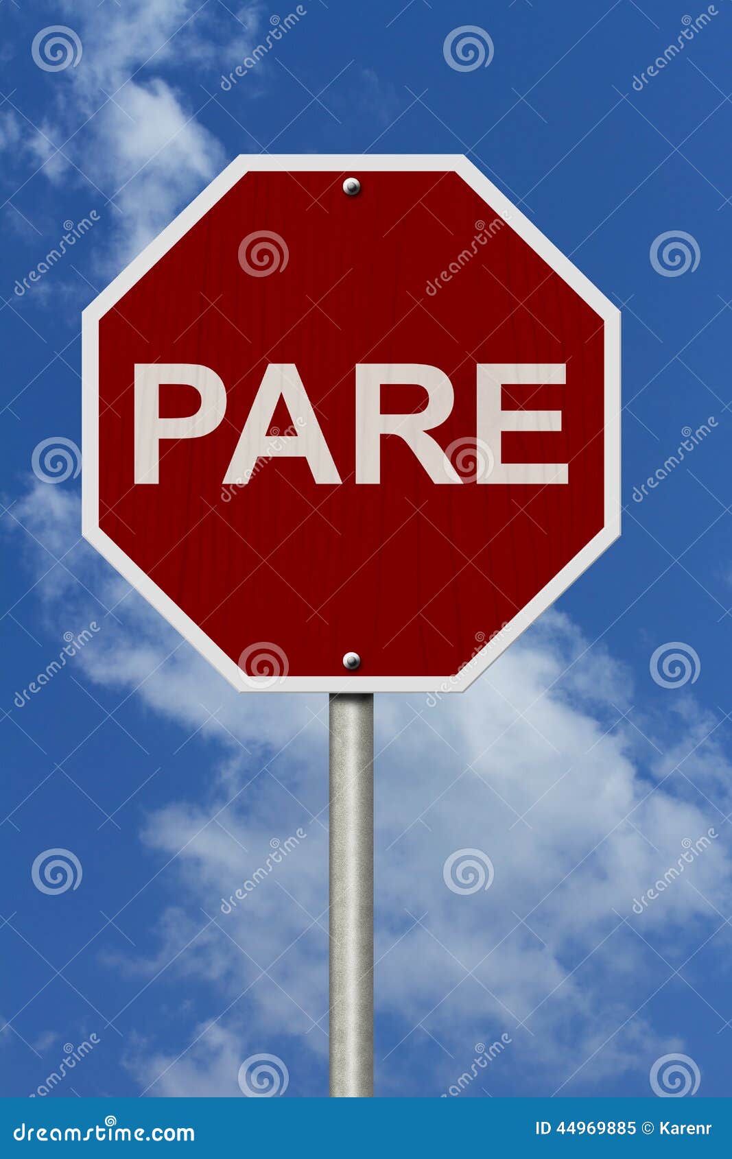 Pare Sign stock image. Image of finish, clouds, halt - 44969885